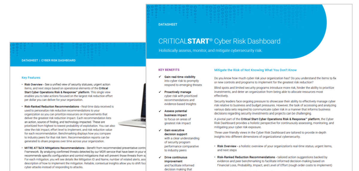 Cyber Risk Dashboard - Critical Start Cyber Risk Dashboard - Critical Start